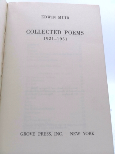 Collected Poems of Edwin Muir by Muir, Edwin: Good Paperback ...