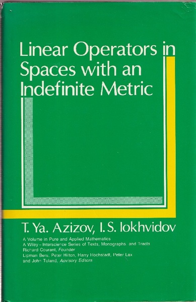 Linear Operators In Spaces With An Indefinite Metric Barnebys