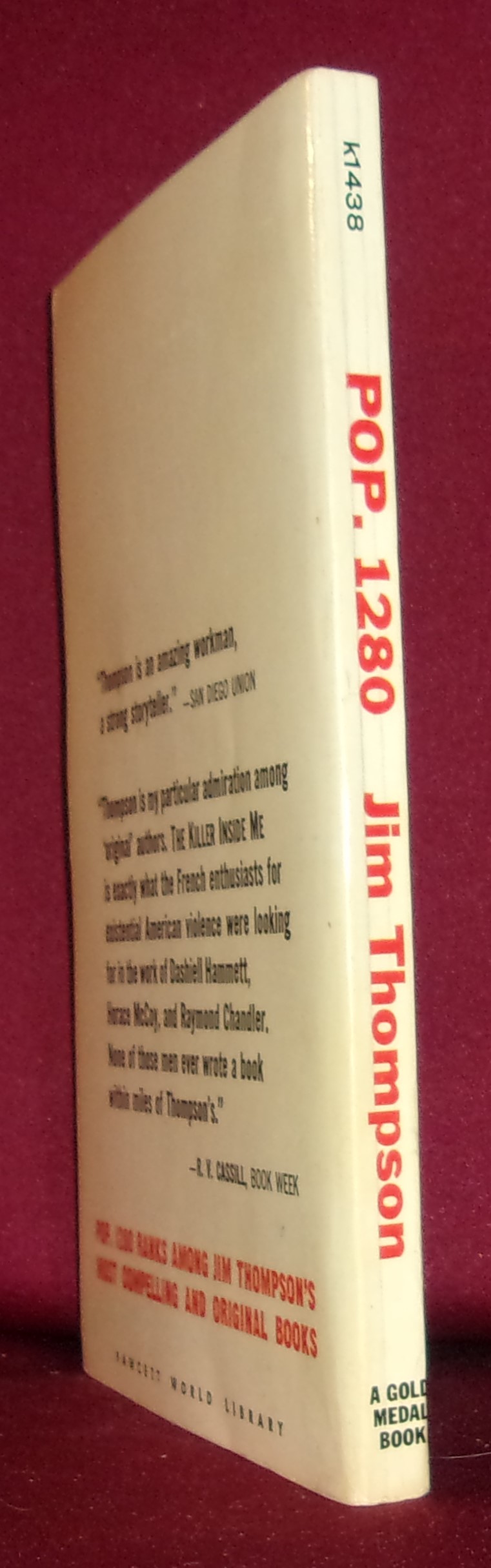 POP. 1280 by Thompson, Jim: Near Fine Soft cover 1st Edition ...