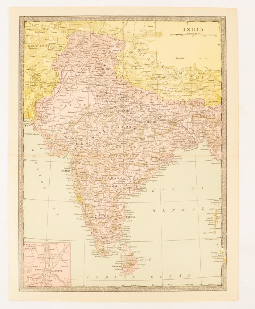 India. by [BRITISH INDIA AND CEYLON - MAP].: (1904) | Asia Bookroom ...