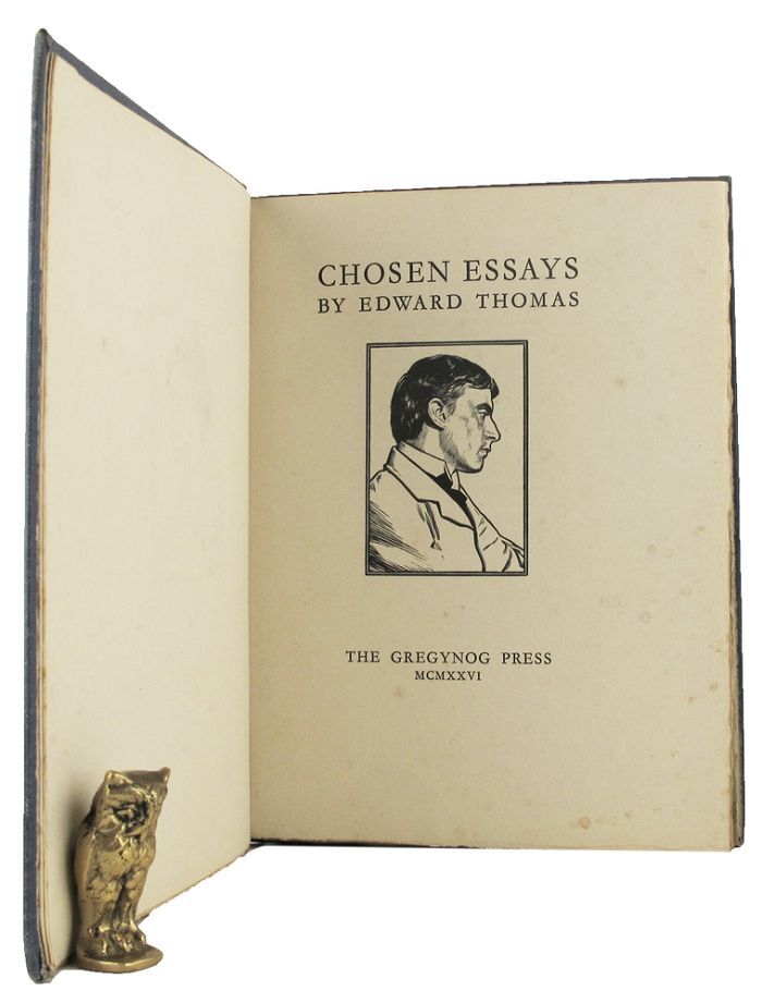 CHOSEN ESSAYS by Thomas, Edward: (1926) | Kay Craddock - Antiquarian ...