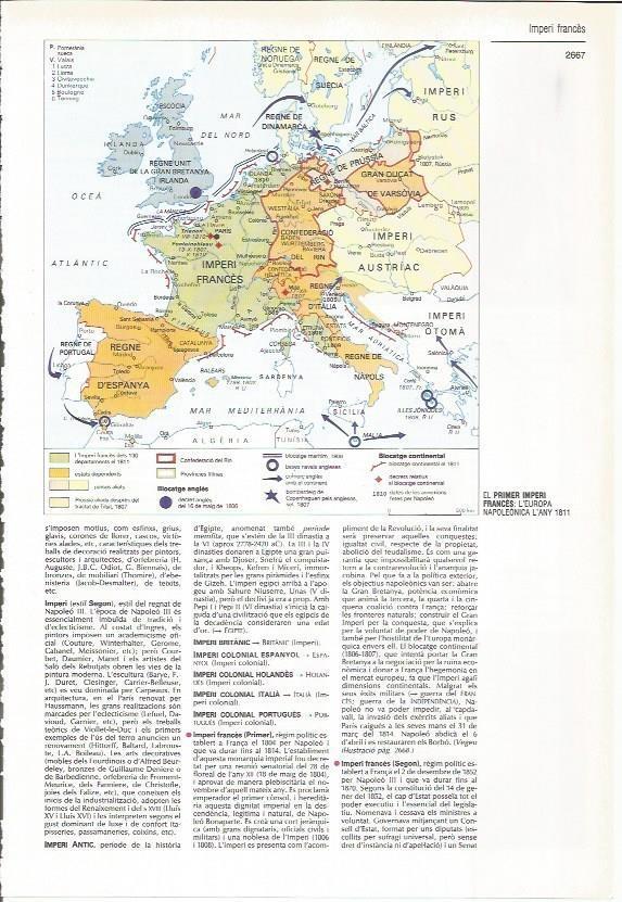 LAMINA LAROUSSE 70417: Mapa de Europa napoleonica en 1811 by VVAA ...