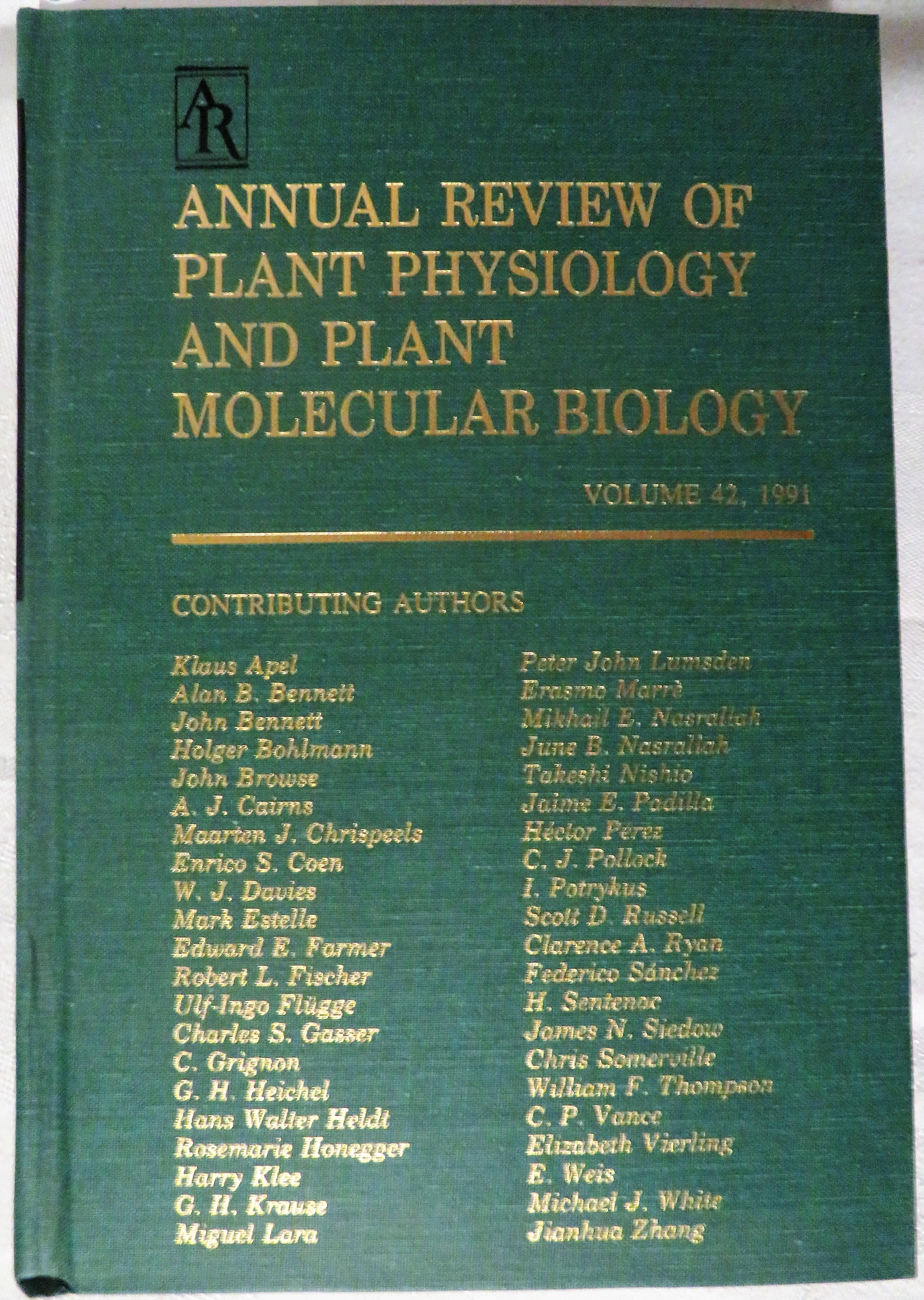 Annual Review of Plant Physiology and Plant Molecular Biology, Volume ...