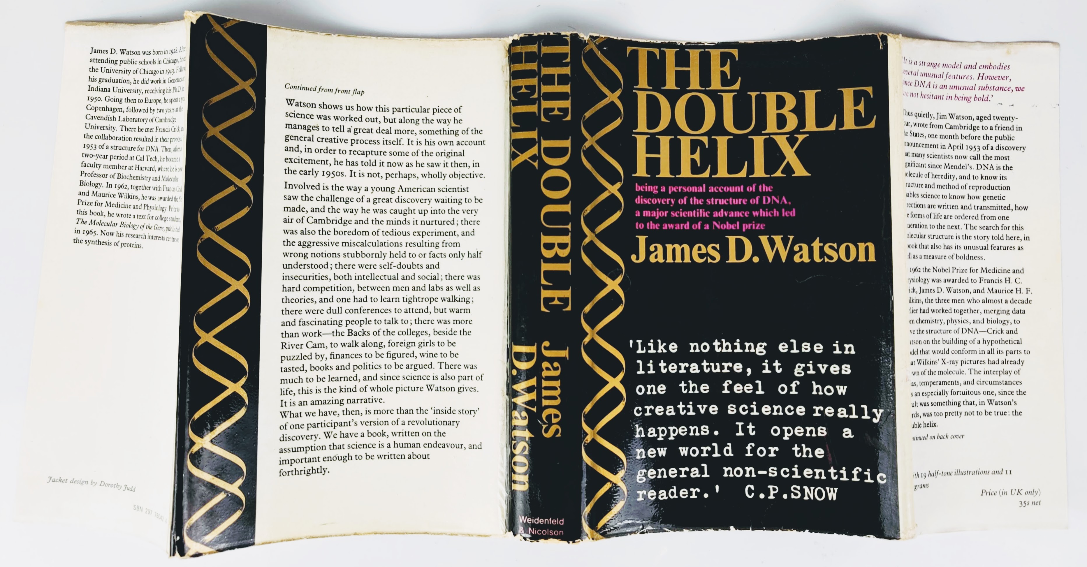 The Double Helix by Watson, James D.: Very Good Hardcover (1968) 1st ... The Double Helix by Watson, James D.: Very Good Hardcover (1968) 1st ...