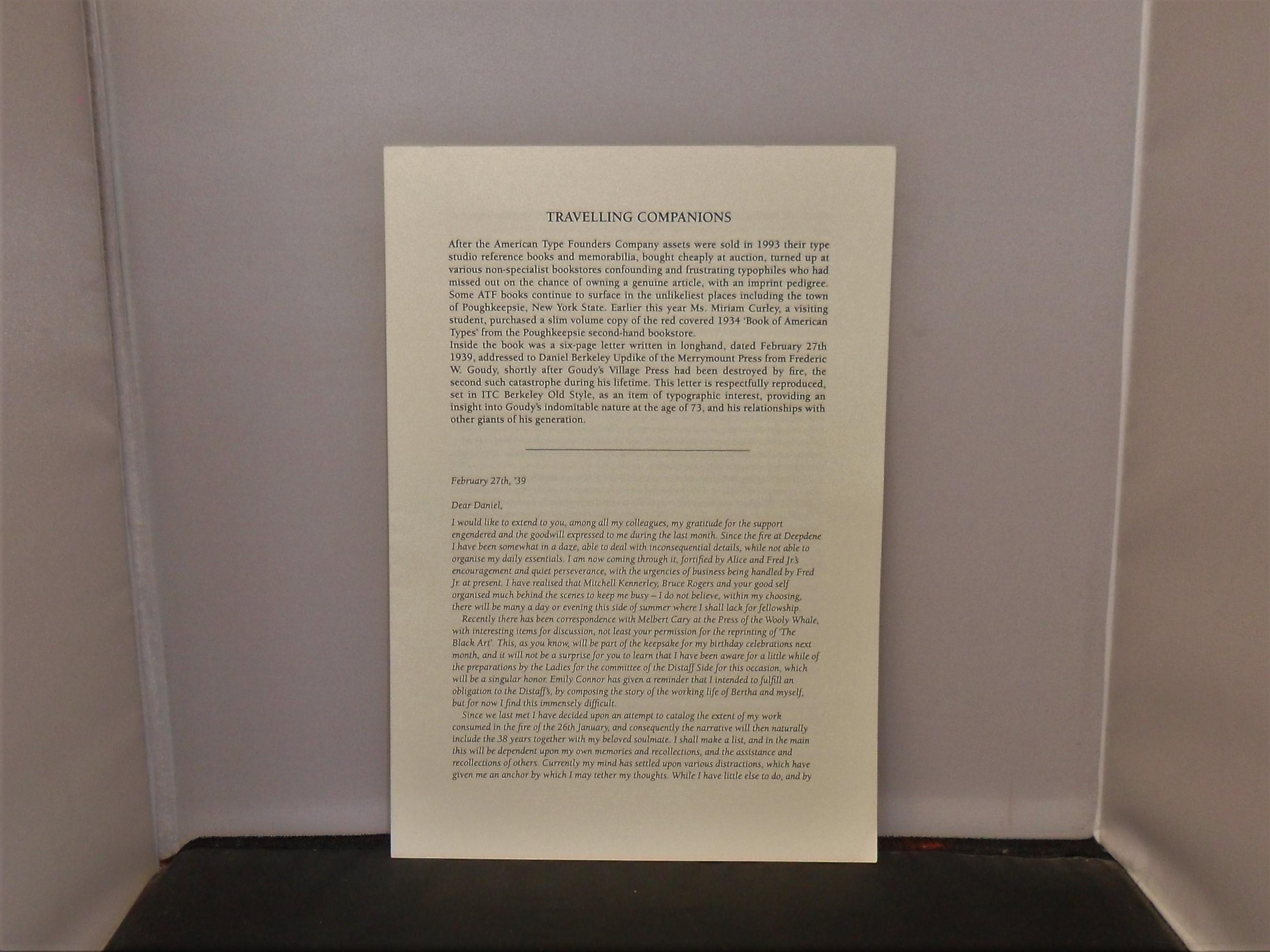 International Typeface Corporation - Printed Reproduction of Letter ...