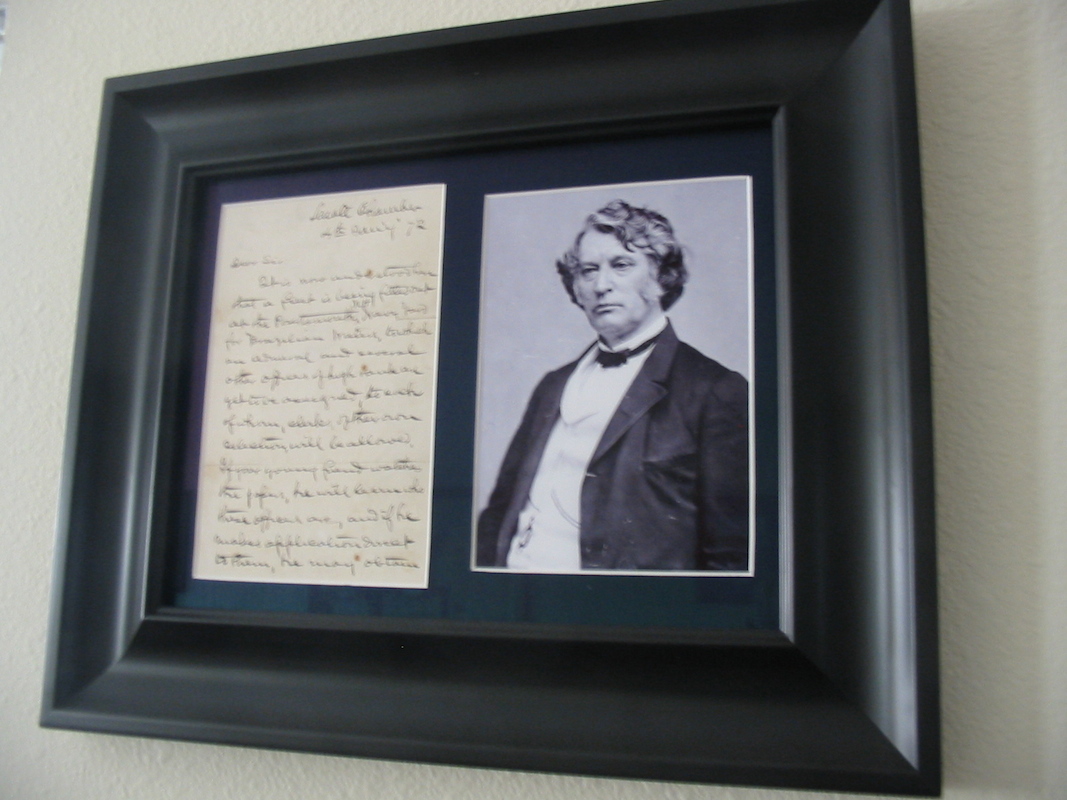 Display w/Famous Slavery Opponent's Autograph Letter Signed by Sen ...