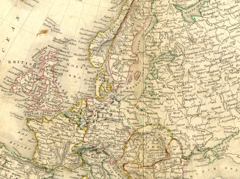 Historical 1820s Color Map of EUROPE: Art / Print / Poster | Artisans ...