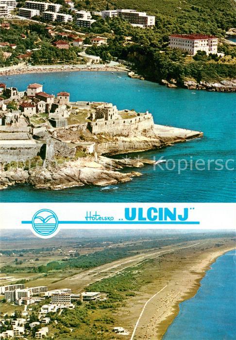 Postkarte Carte Postale 73761396 Ulcinj Montenegro Fliegeraufnahmen ...