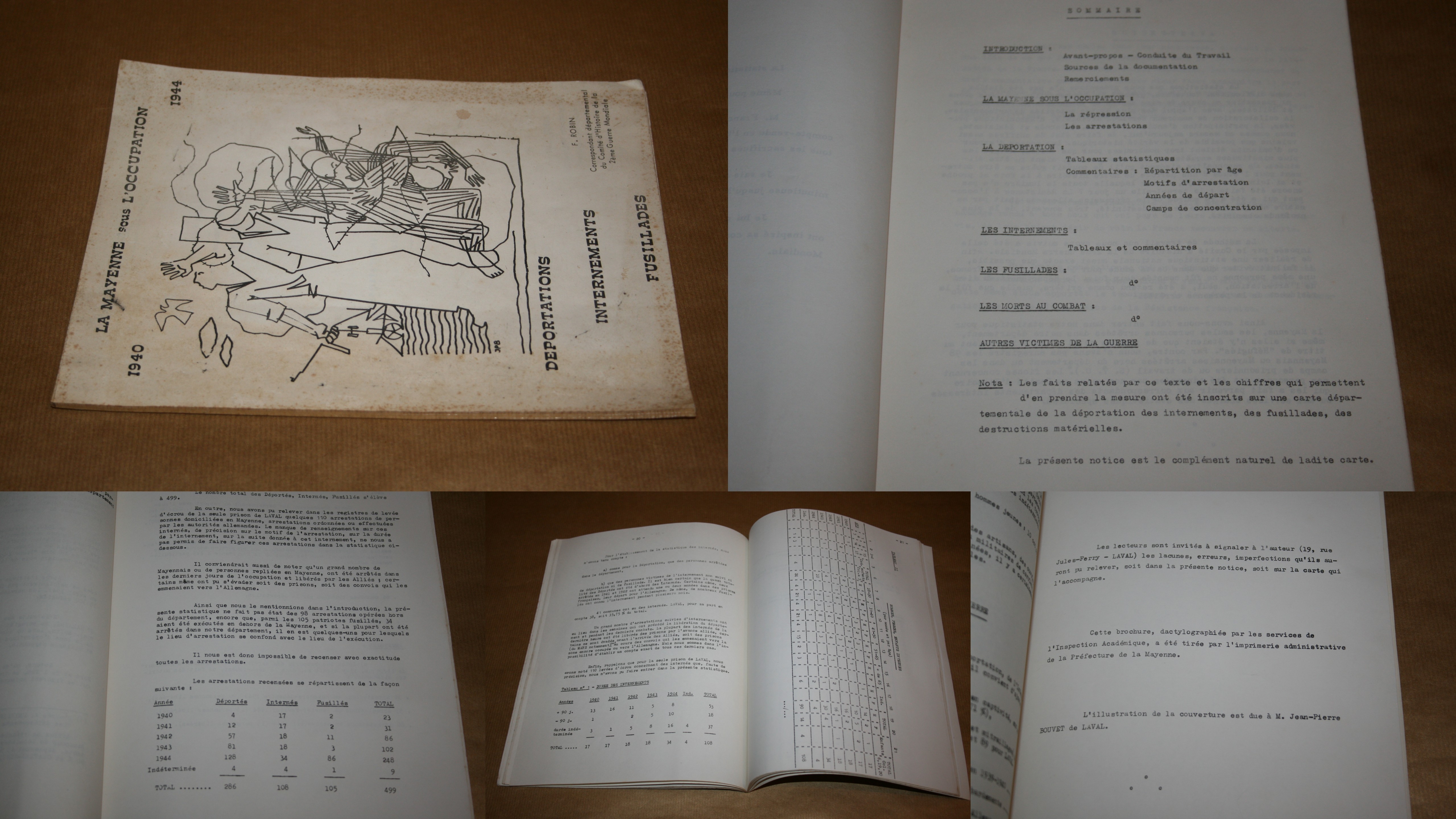 La Mayenne sous l'Occupation allemande. - 1940-1944. - Déportations ...