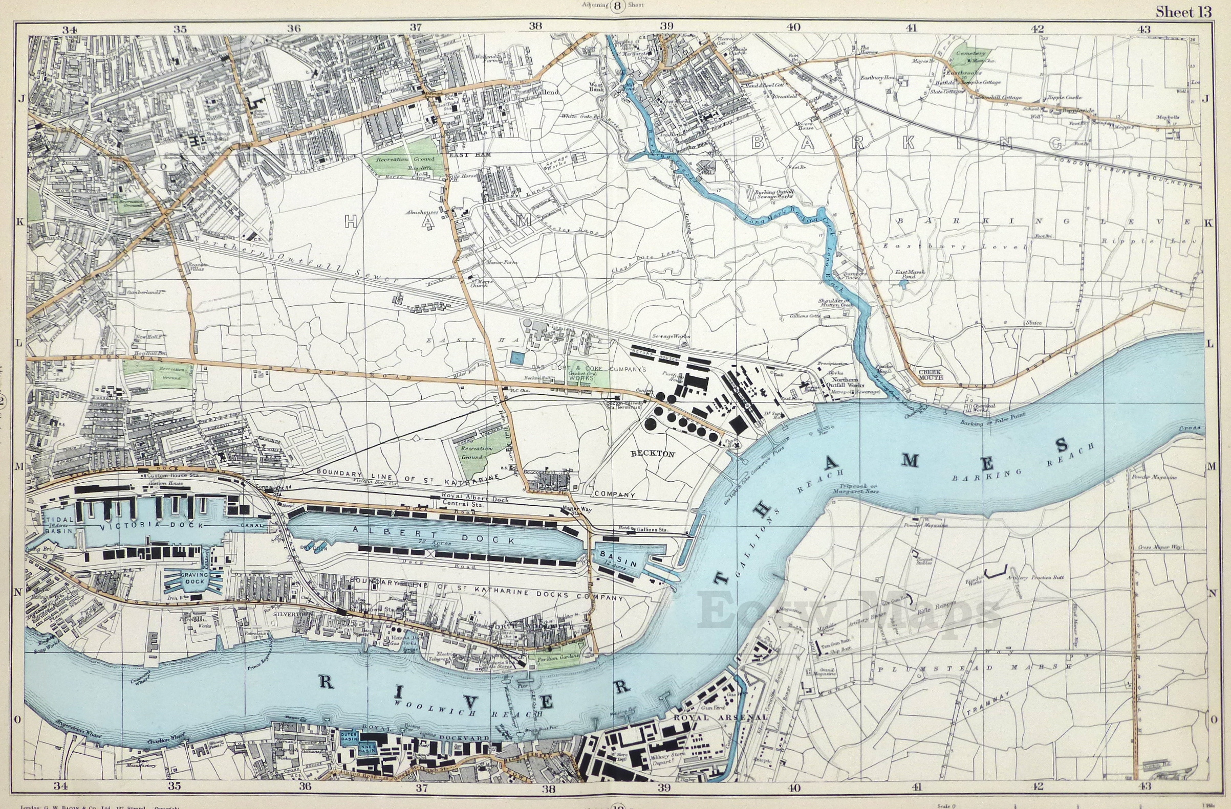LONDON - PLAISTOW, BARKING, EAST WOOLWICH & THE DOCKS - Original ...