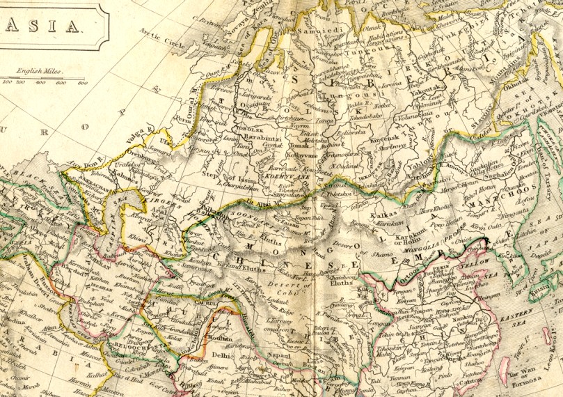 Historical 1820s Color Map ASIA: Art / Print / Poster | Artisans-lane ...