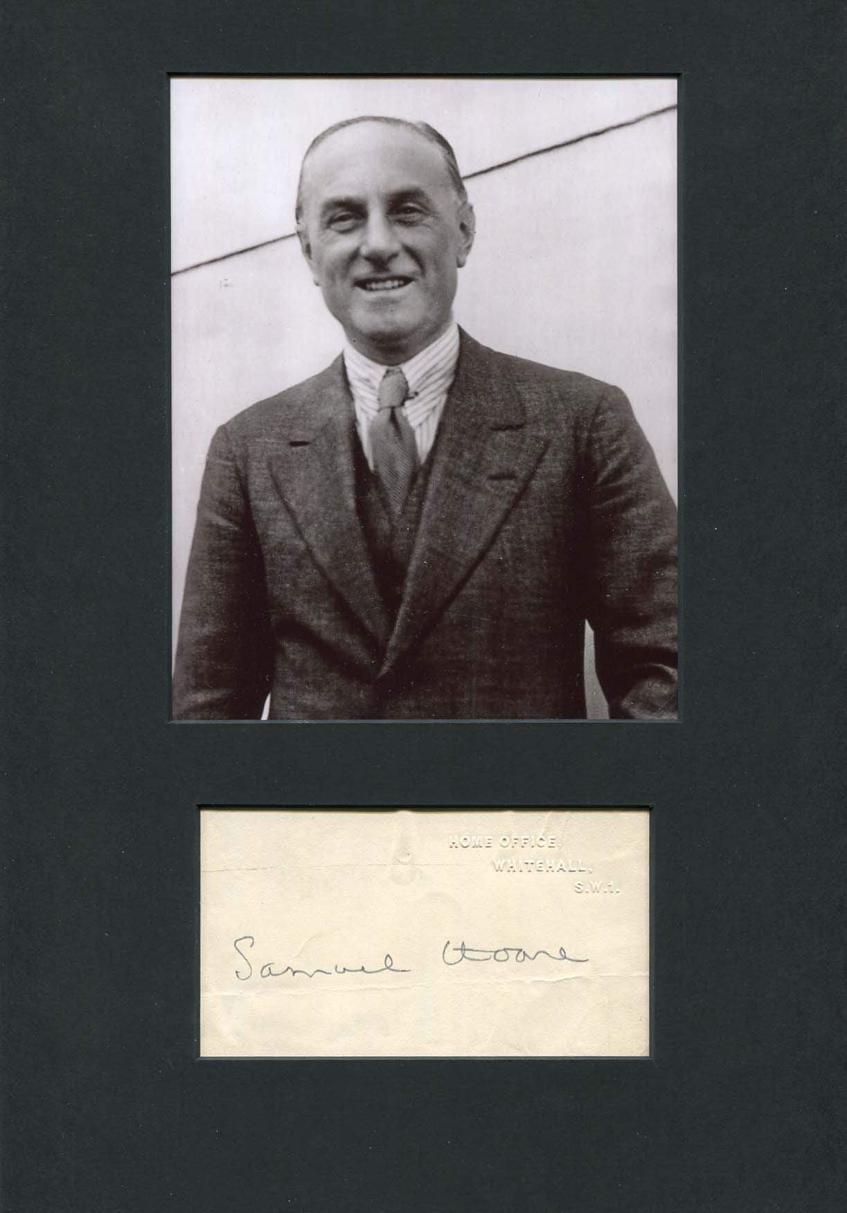 Samuel Hoare Autograph | signed cards / album pages Hoare | Barnebys