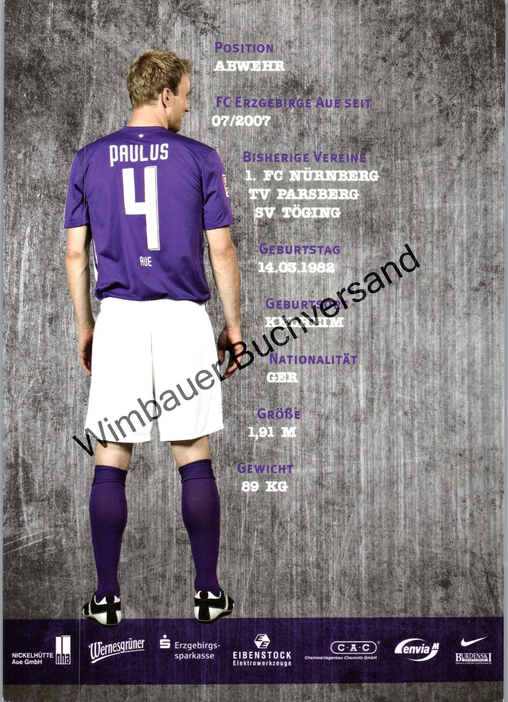 Original Autogramm Thomas Paulus Erzgebirge Aue /// Autogramm Autograph ...