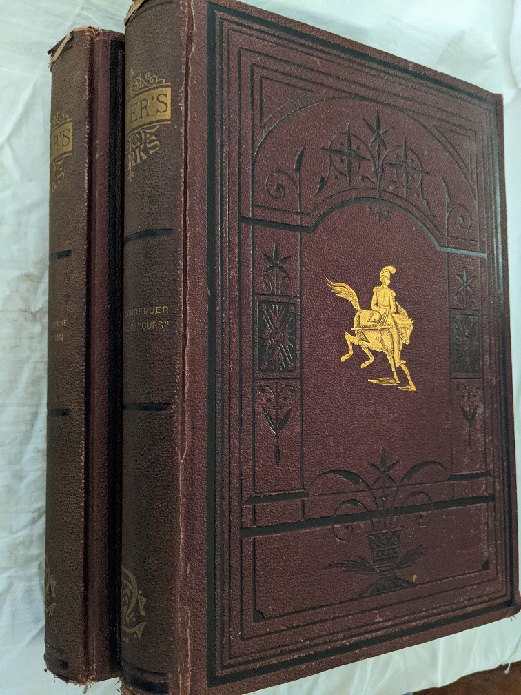 THE WORKS OF CHARLES LEVER; TWO VOLUMES by CHARLES LEVER: Good LEATHER ...