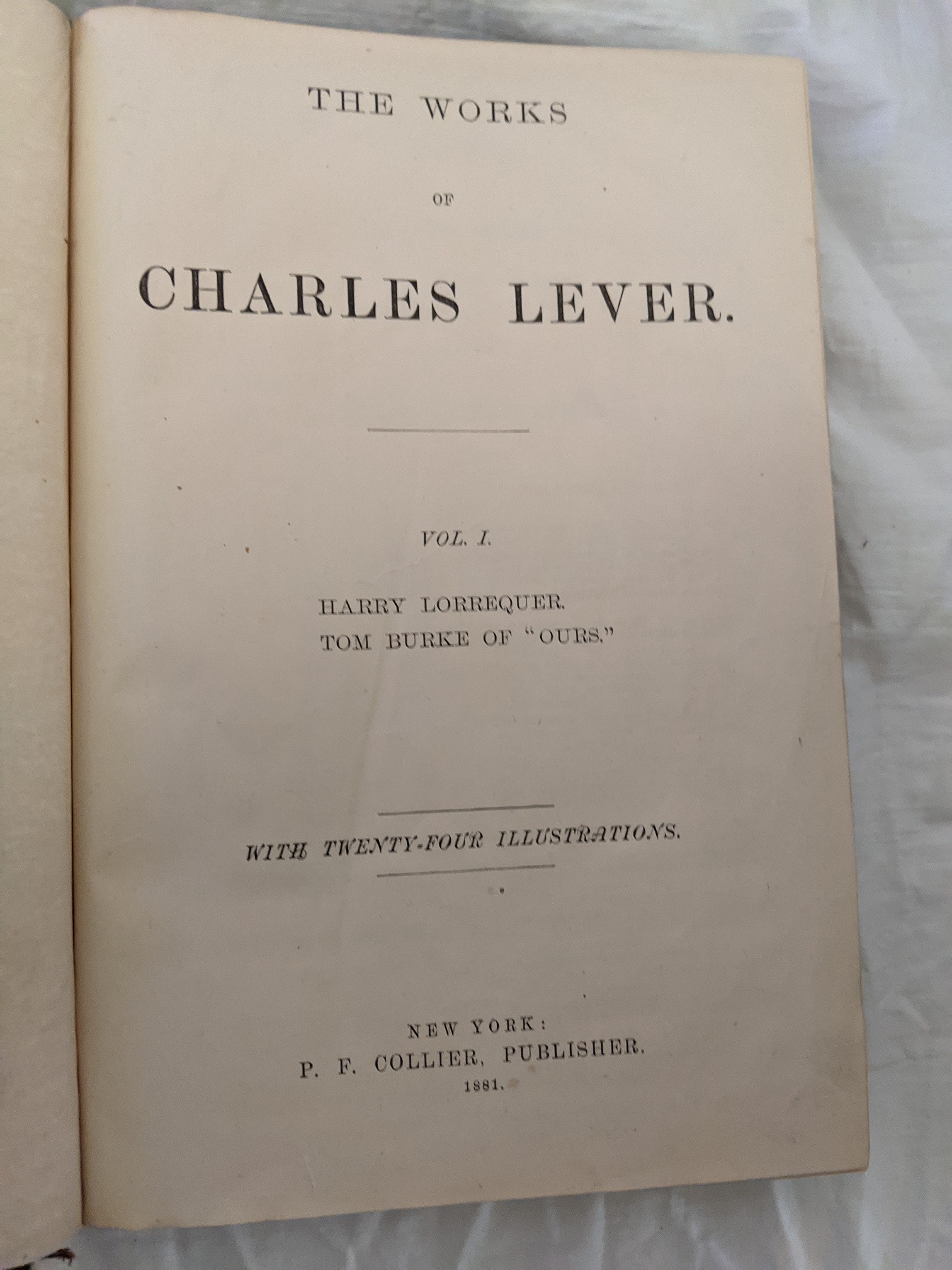 THE WORKS OF CHARLES LEVER; TWO VOLUMES by CHARLES LEVER: Good LEATHER ...