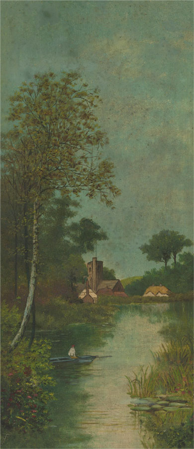 E. Tanner - Early 20th Century Oil, The Rowboat von E. Tanner: Signed ...