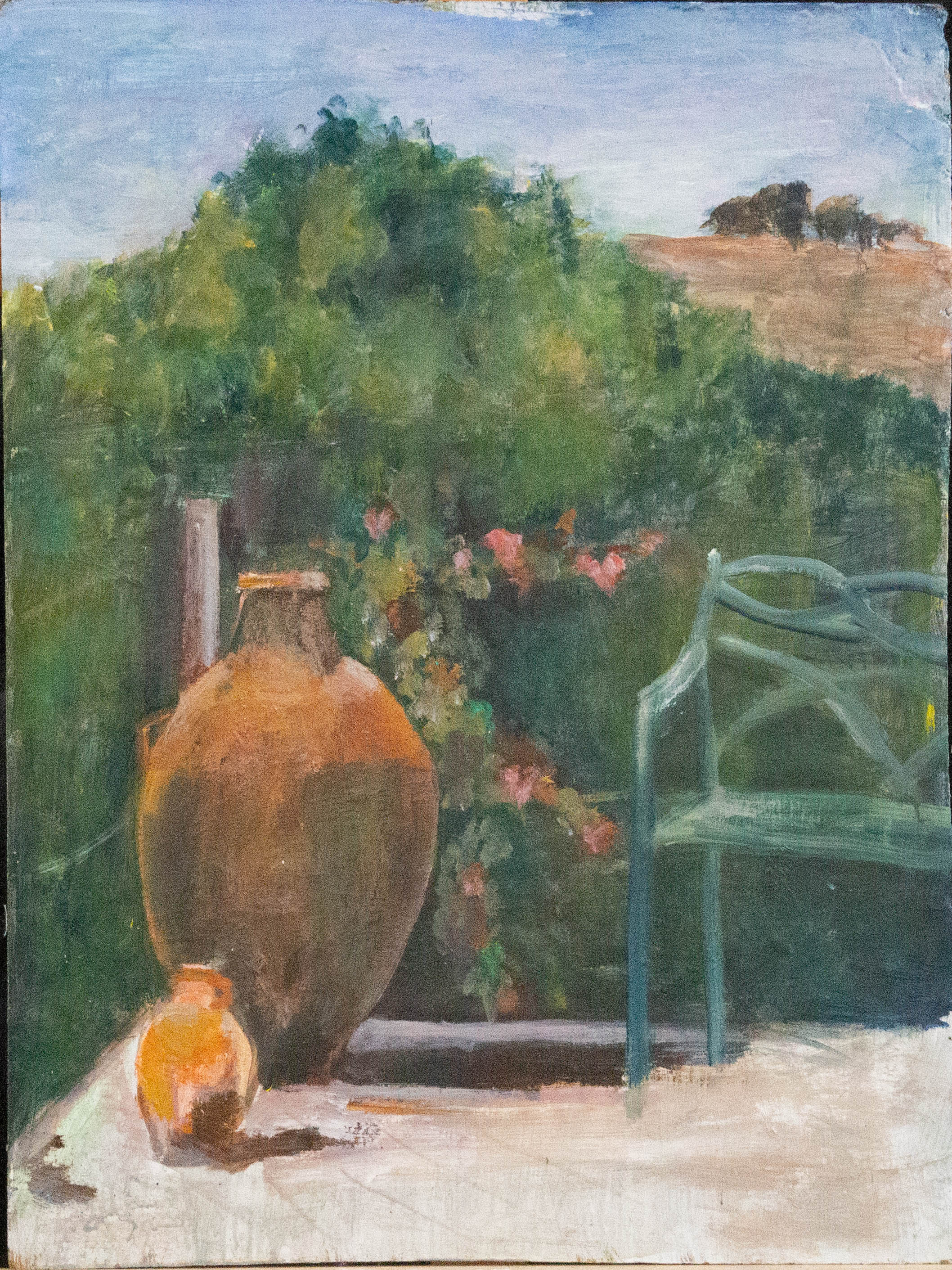 Jennifer Anderson - 20th Century Oil, Garden Scene by Jennifer Anderson ...