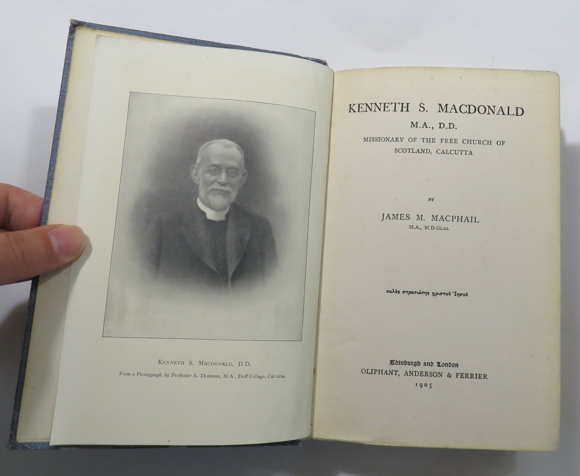 Kenneth S. MacDonald M.A., D.D. - Missionary of the Free Church of ...