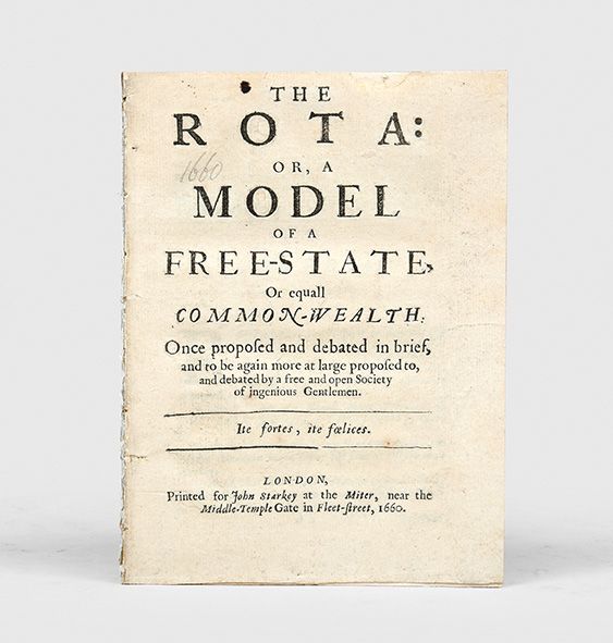 The Rota: or, A model of a free-state, or equall common-wealth: once ...