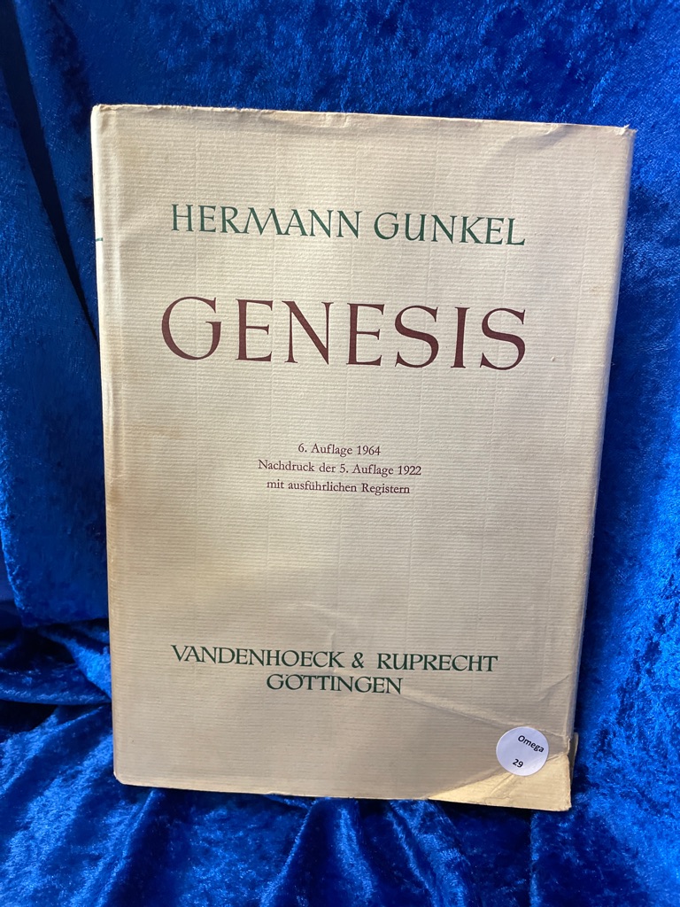 Genesis (übersetzt und erklärt von Hermann Gunkel & mit... | Barnebys