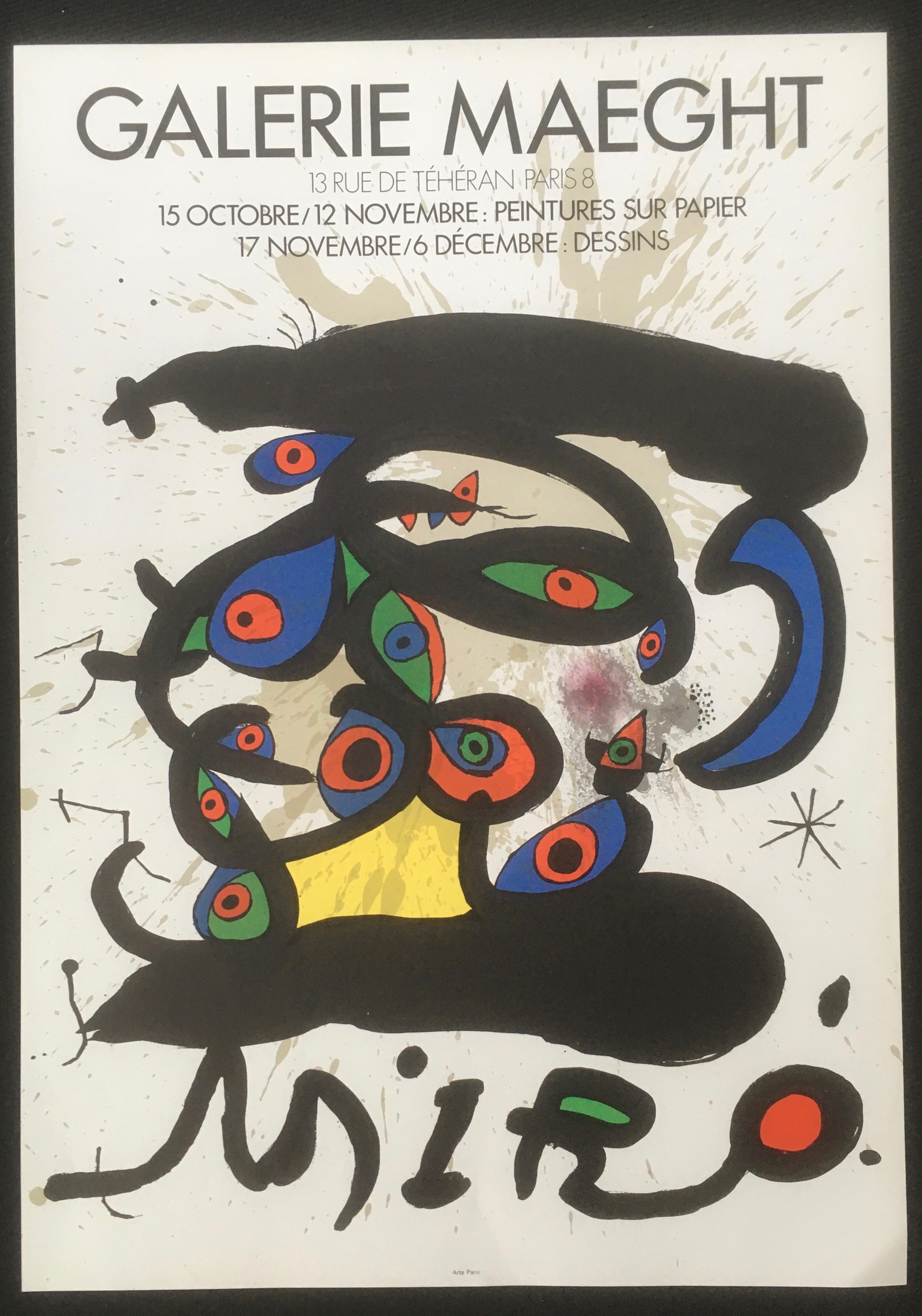 Poissons Poster Maeght Litografia originale by Joan Mirò: (1971) Art ...