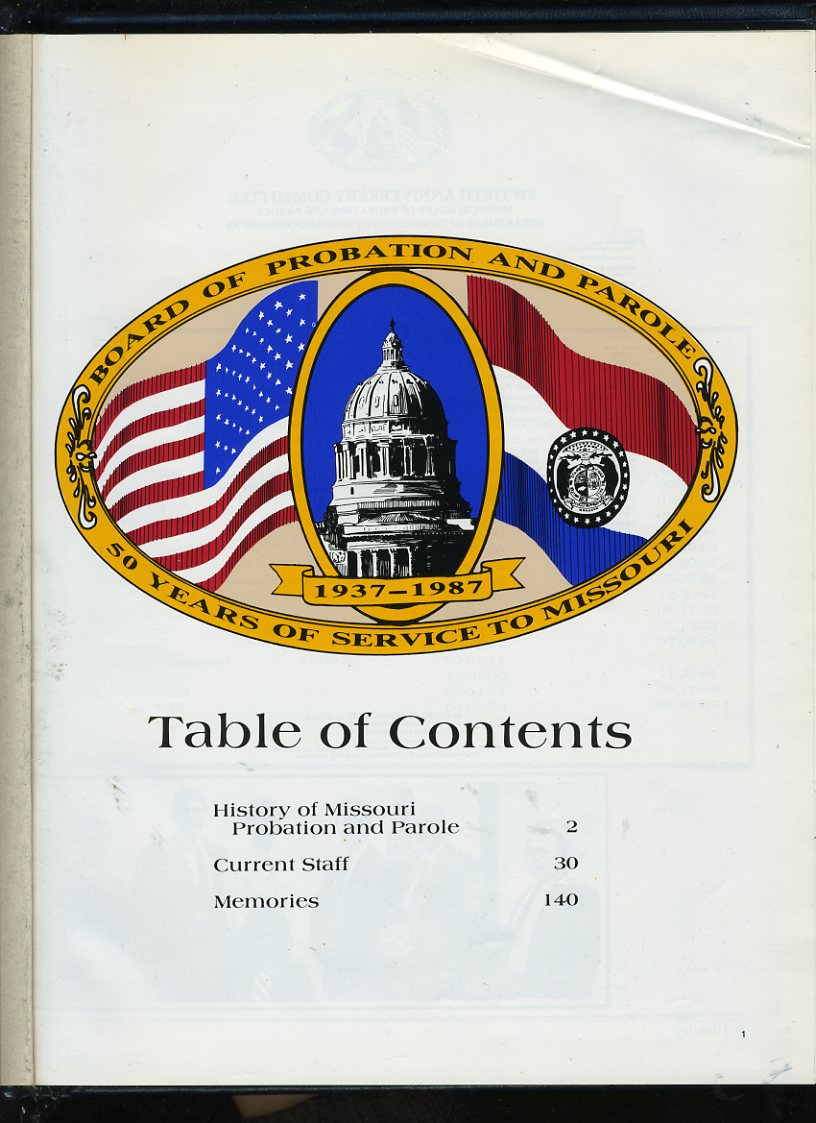 Missouri Board Of Probation And Parole 50 Years Of Service By Myers