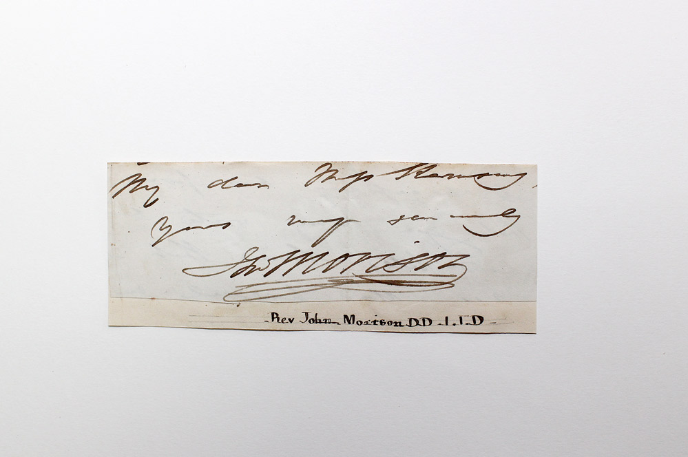 Original Letter Base Signed by John Morrison by John Morrison SIGNED ...