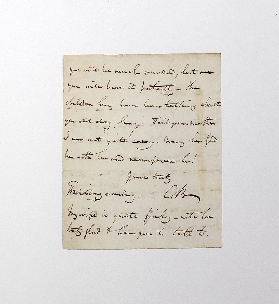 Original Letter Signed by Rev Charles Bradley by Rev Charles Bradley ...