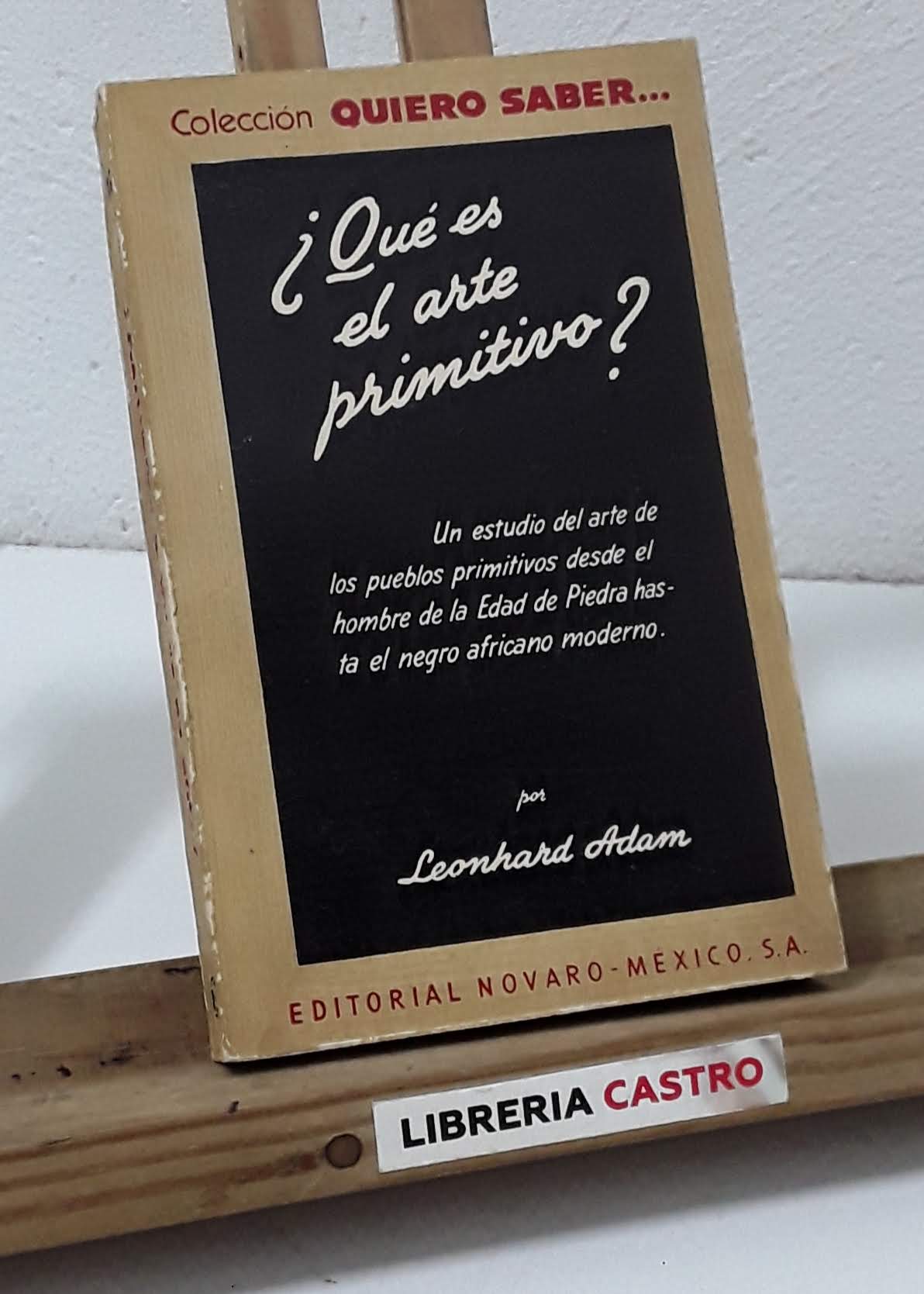 ¿Qué es el arte primitivo? de Leonhard Adam | Librería Castro