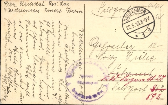 Ansichtskarte / Postkarte Osjorsk Darkehmen Ostpreußen, Kaserne, Wache ...