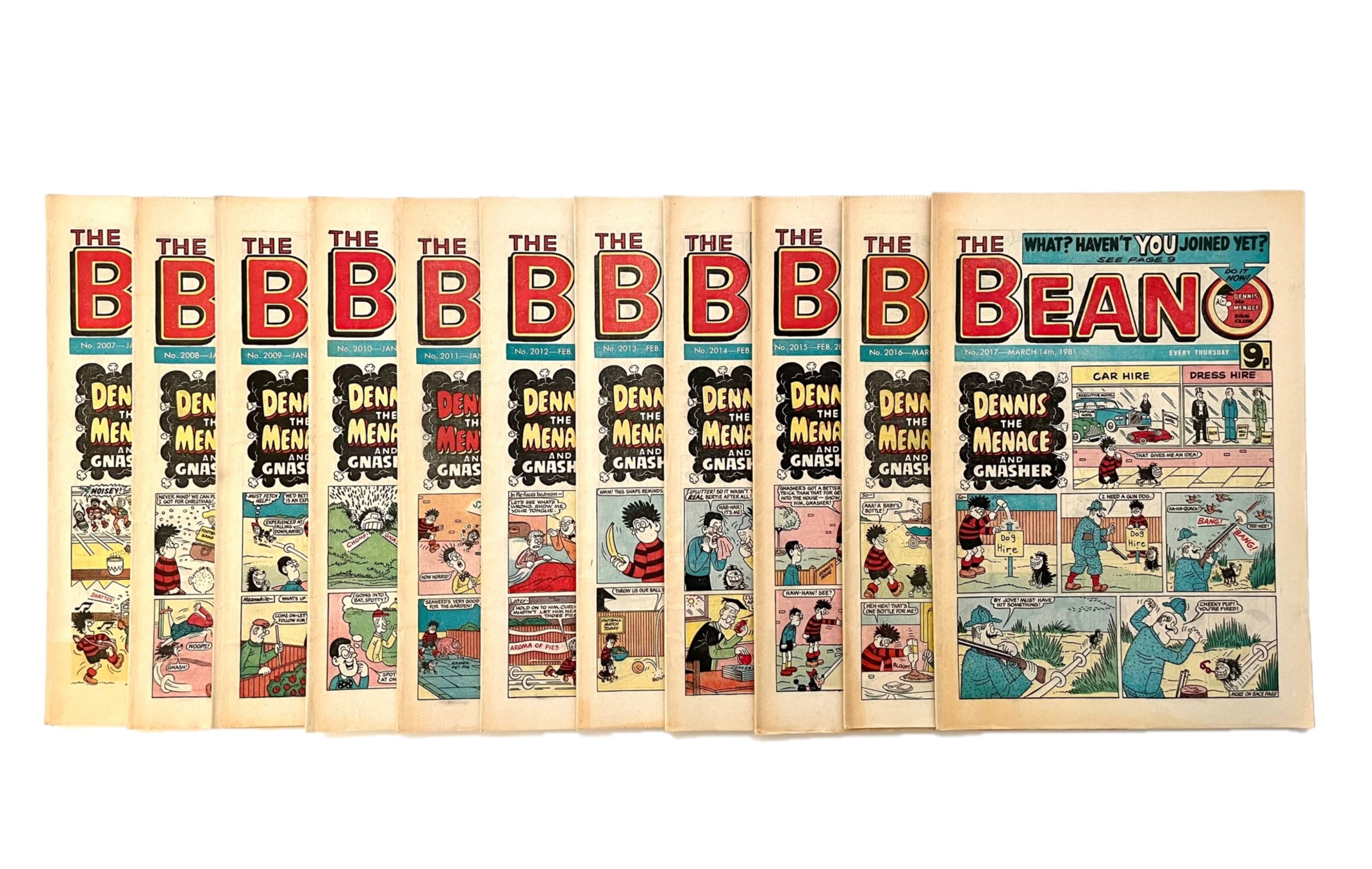 The Beano Comic 1981 Complete Year Issues 2007 - 2058: Fine Soft cover ...