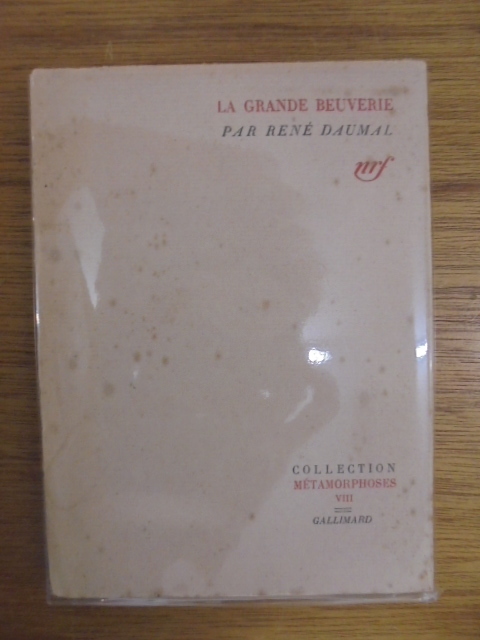 LA GRANDE BEUVERIE par René Daumal: (1954) | Librairie du Levant