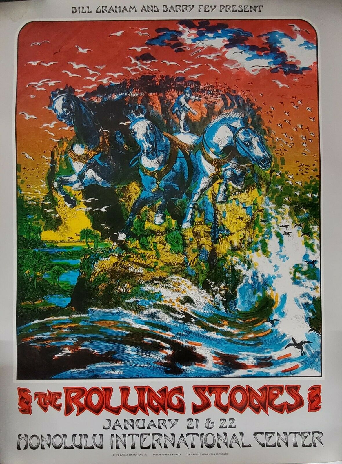 Rolling Stones Vintage Concert Poster Von Graham Bill And Fey Barry