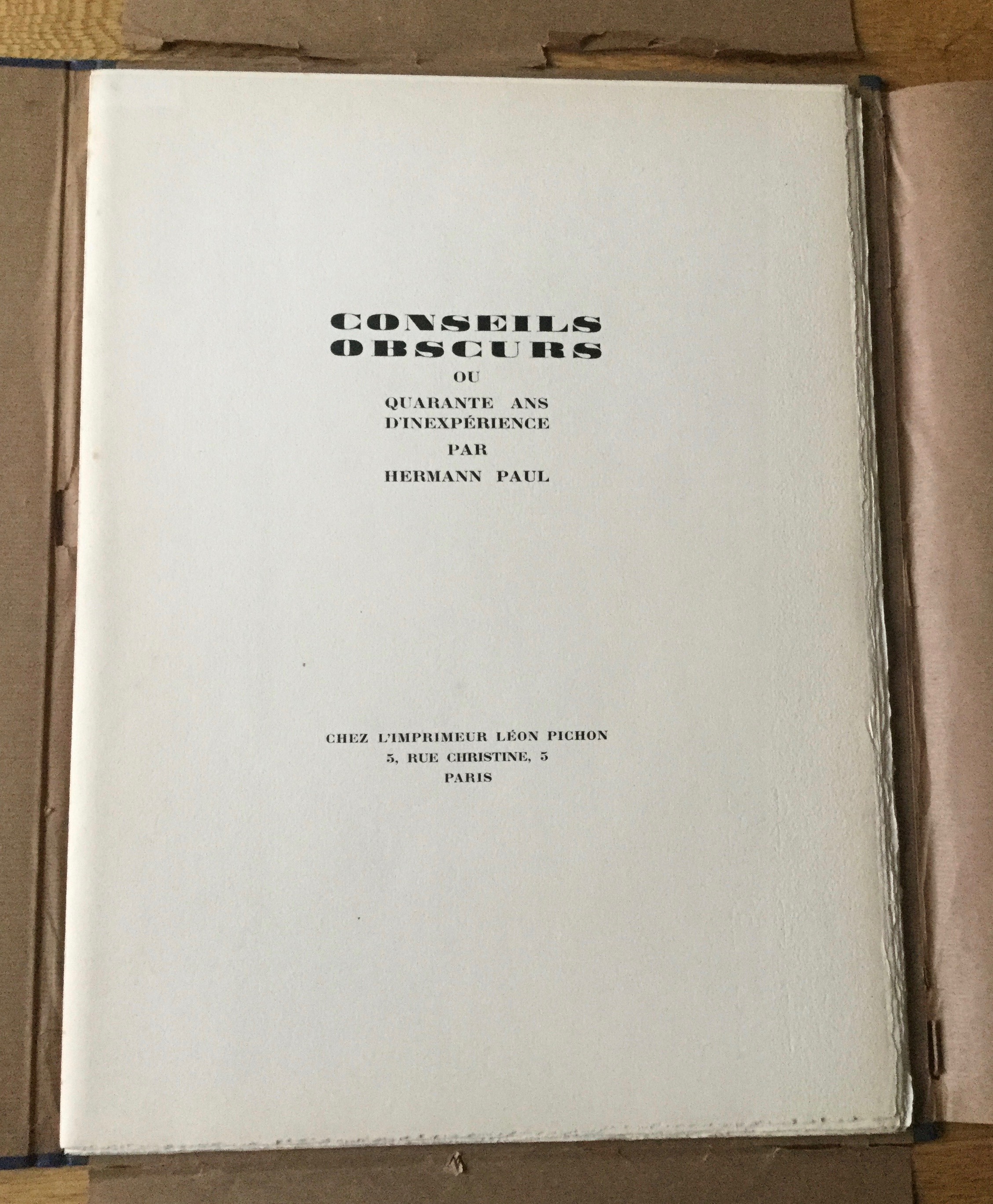 Conseils obscurs ou Quarante ans d inexpérience. Treize estampes ...