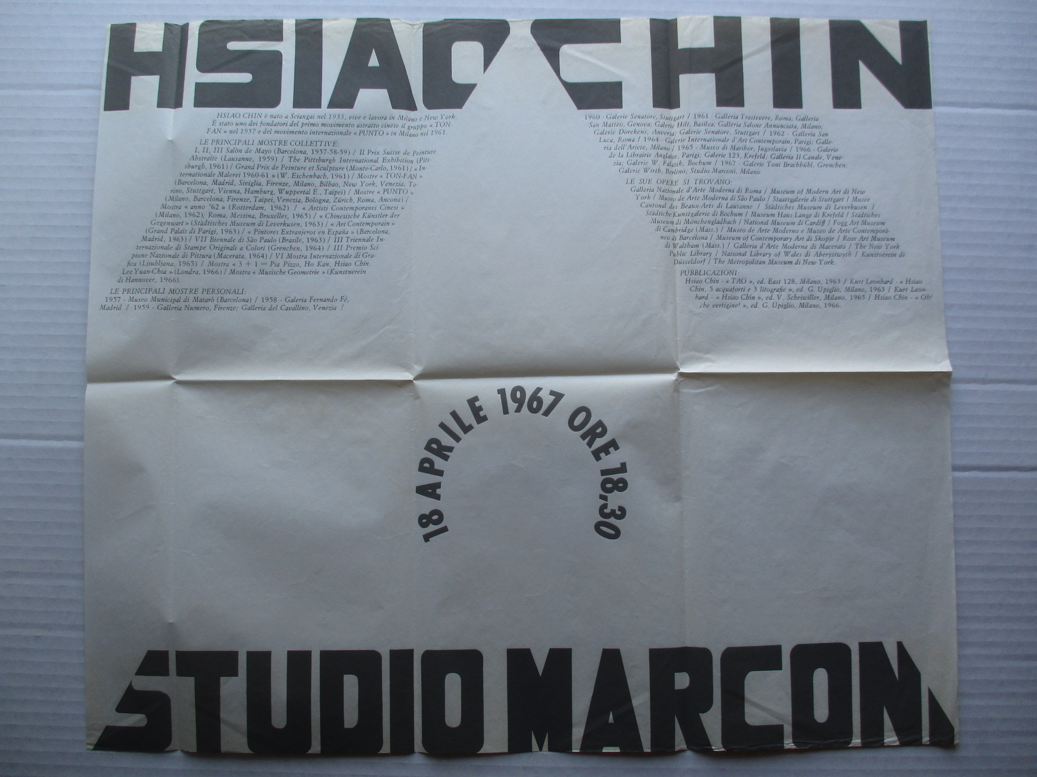 Hsiao Chin Studio Marconi 1967 Poster Chin, Hsiao Ephemera | Barnebys