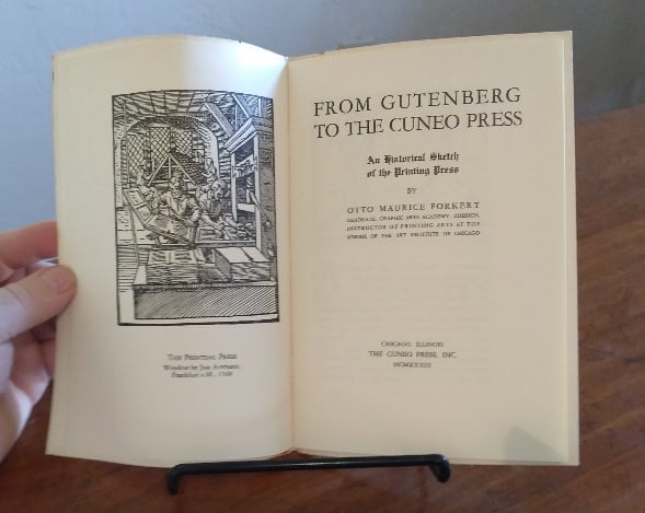 From Gutenberg to Cuneo Press by Forkert, Otto Maurice: Fine Softcover ...