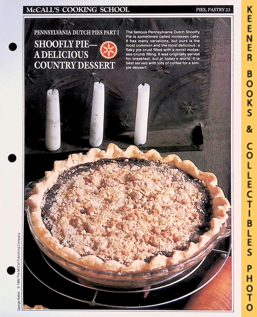 McCall's Cooking School Recipe Card: Pies, Pastry 23 - Shoofly Pie ...