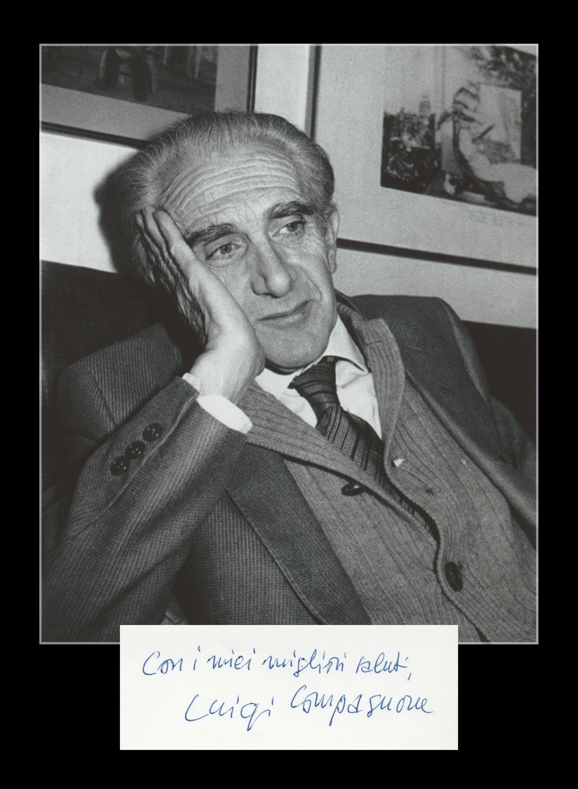Luigi Compagnone (1915-1998) - Rare carte signée + Photo by Luigi ...
