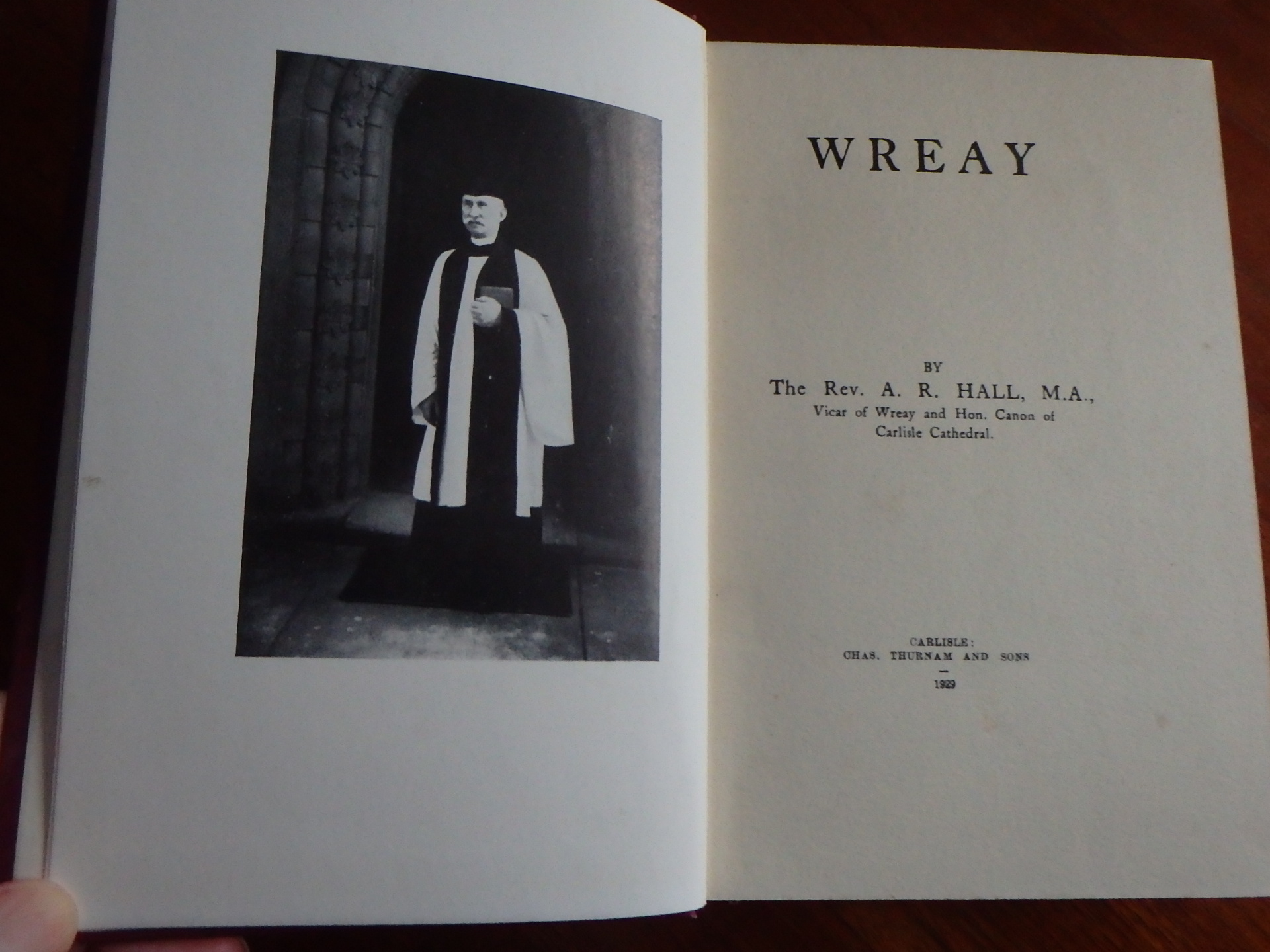 Wreay by Hall, Rev. A.R.: Very Good Original Gilt Titled Boards (1929 ...