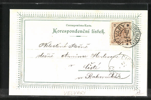 Lithographie Velvary, Okresi dum, Námesti, Prazská brána: (1899 ...