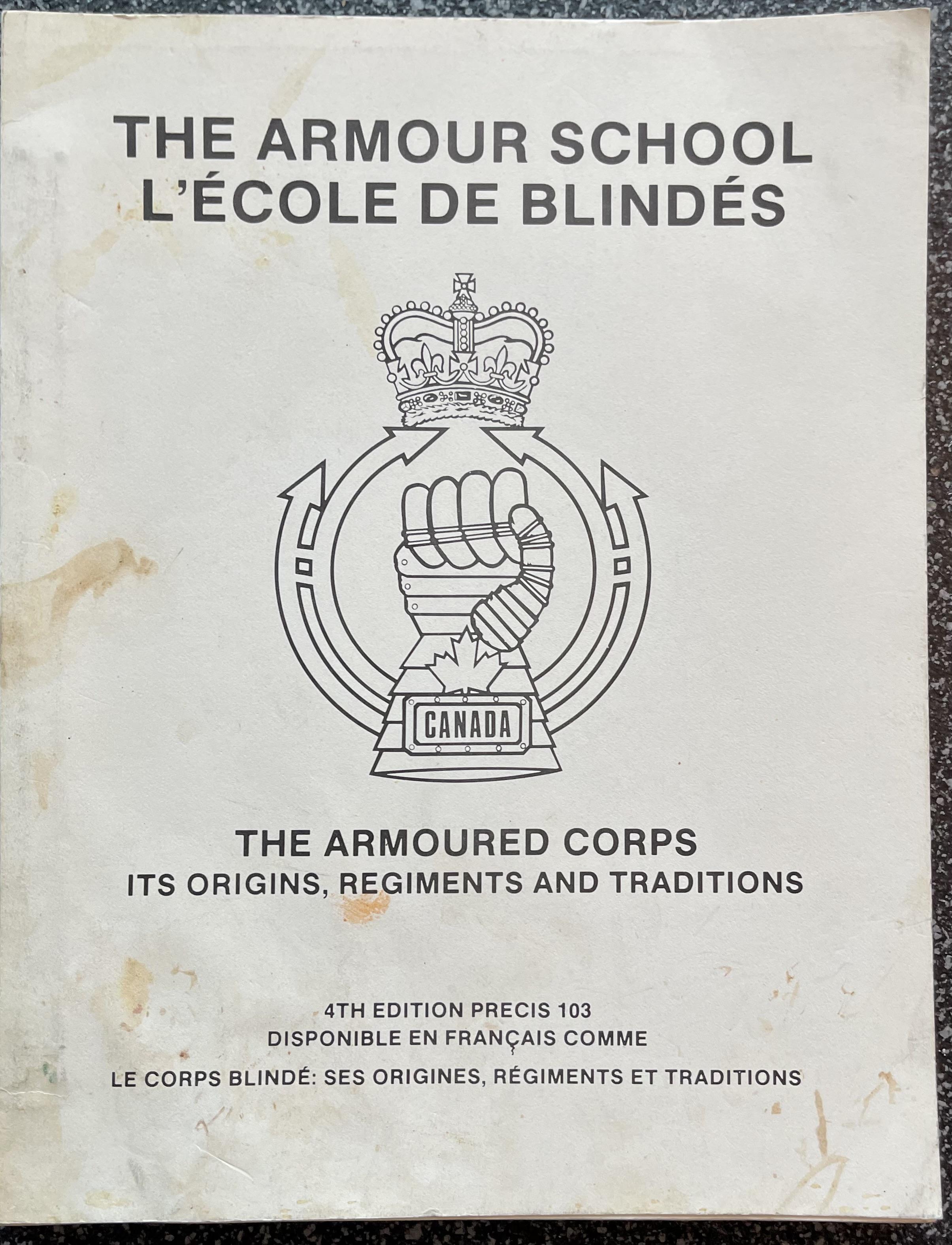 The Armour School L'Ecole Des Blindes : The Armoured Corps Its Origins ...