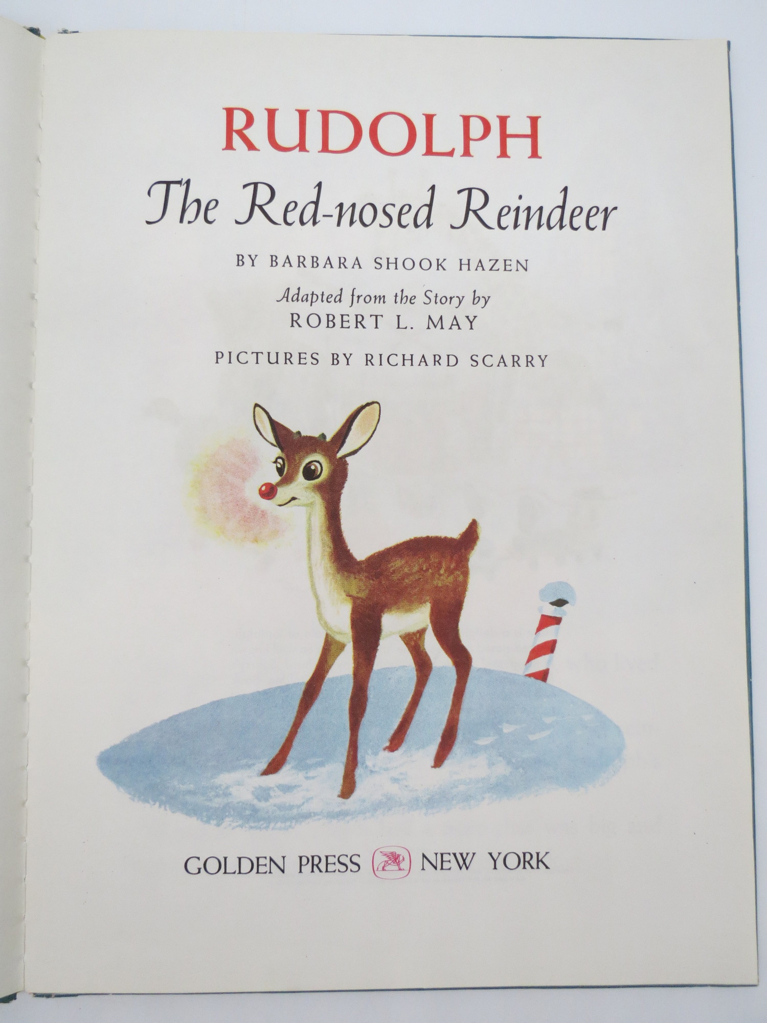 RUDOLPH THE RED-NOSED REINDEER (A BIG GOLDEN BOOK) by Hazen, Barbara ...