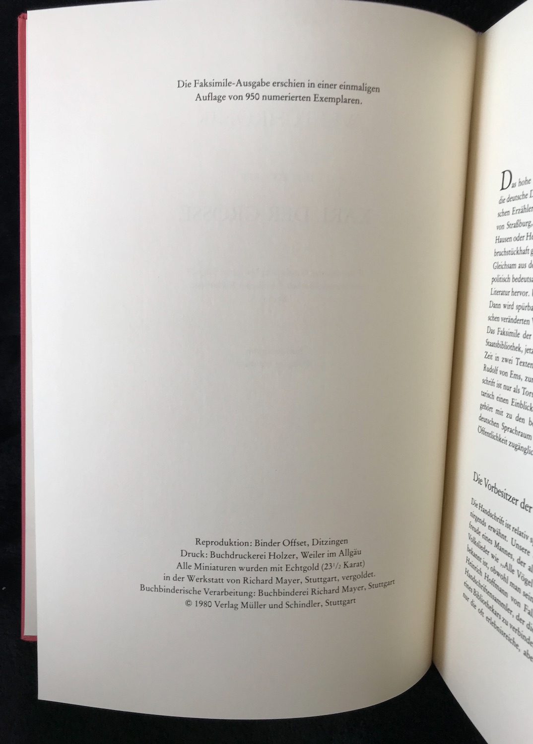 Weltchronik; Karl der Gross by Rudolf von Ems; Sticker: Fine Hardcover ...