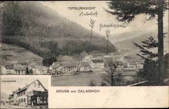 Ansichtskarte / Postkarte Calmbach Bad Wildbad im Schwarzwald, Cafe ...