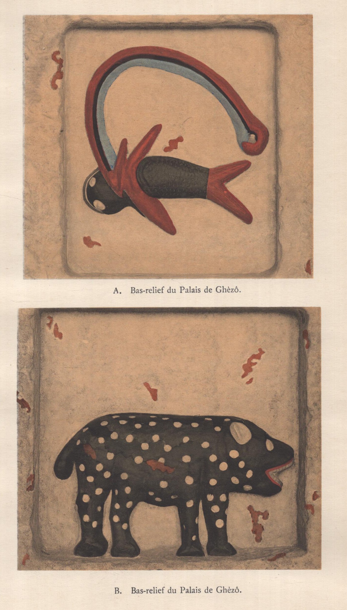 Les bas-reliefs des bâtiments royaux d'Abomey (Dahomey) by Em G ...