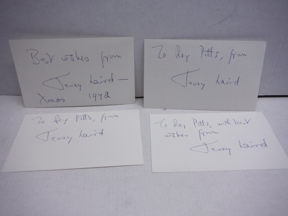 JENNY LAIRD - ACTRESS- AUTOGRAPHS (4) by Jennie Laird: FineVery Good ...