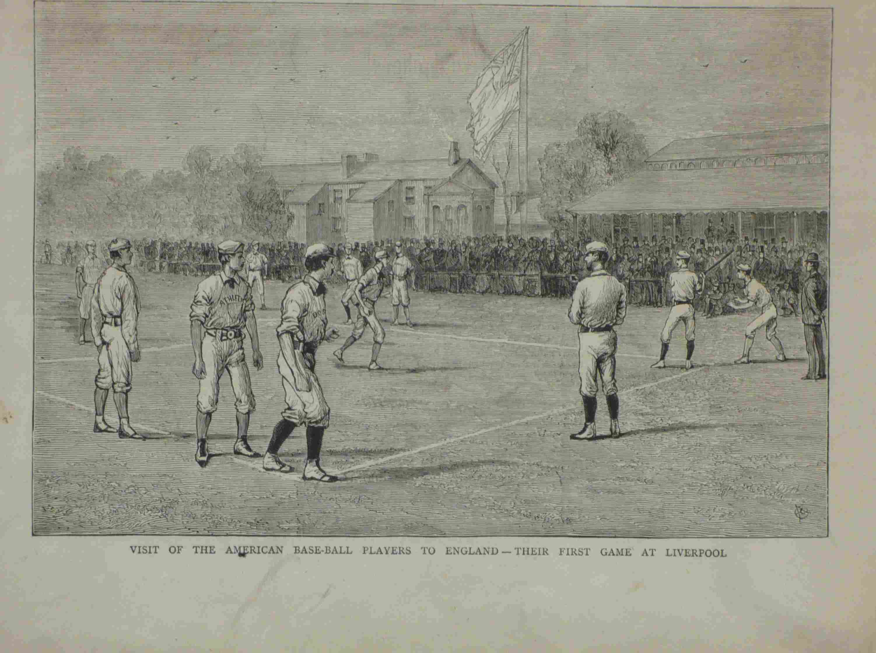 Visit of the American Base-Ball Players to England. Their First Game at ...