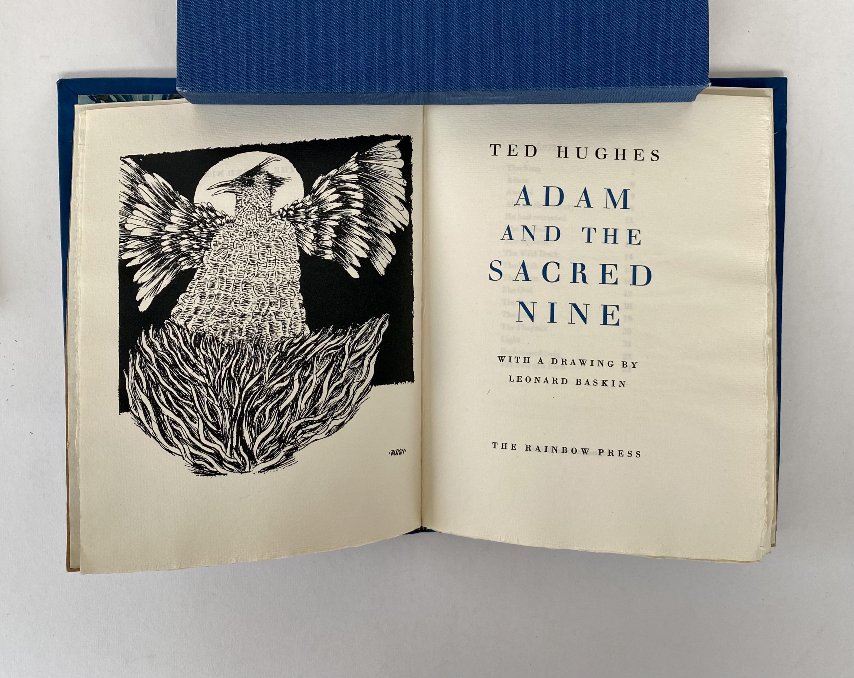 Adam and the Sacred Nine, with a drawing by Leonard Baskin - SIGNED by ...