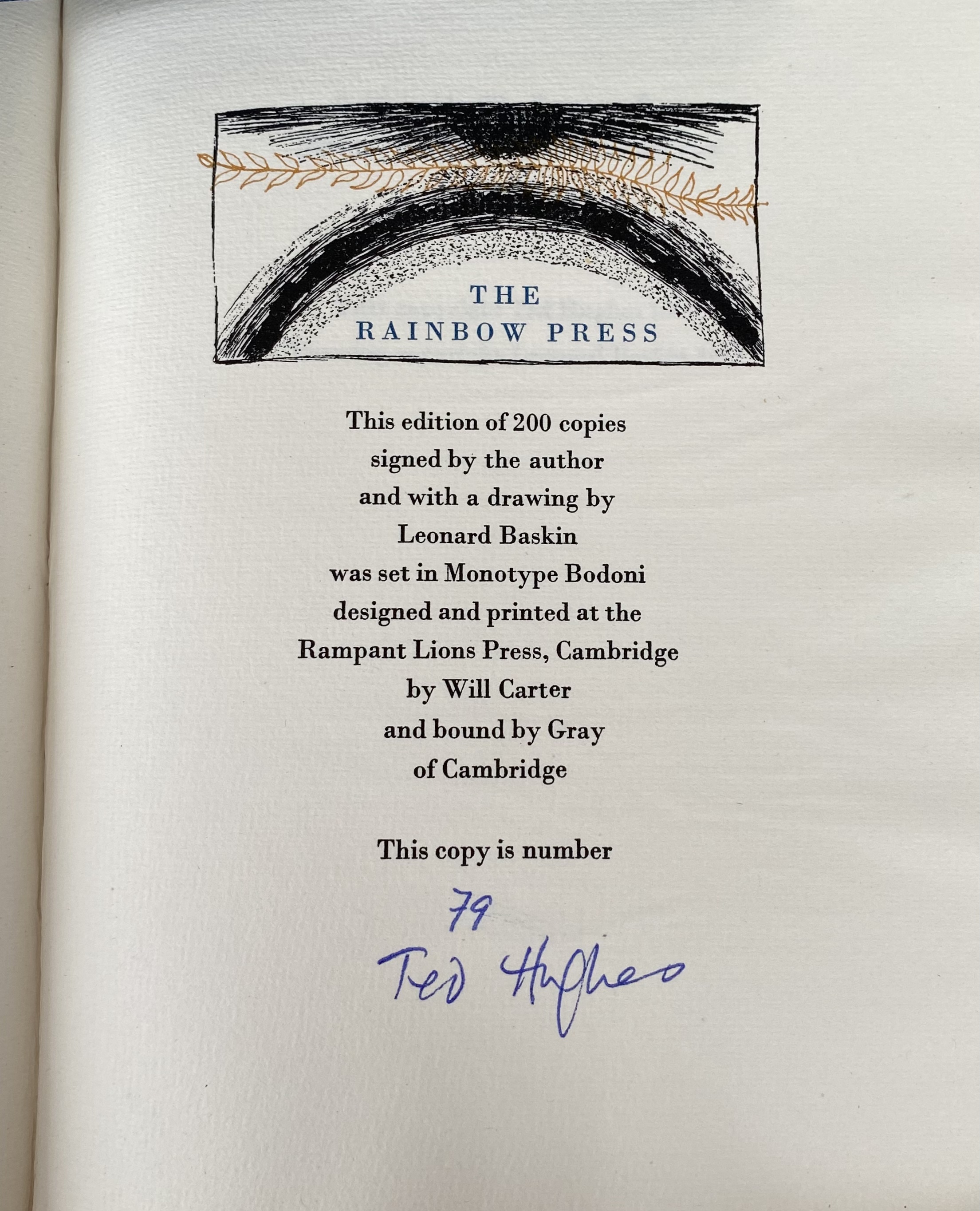 Adam and the Sacred Nine, with a drawing by Leonard Baskin - SIGNED by ...