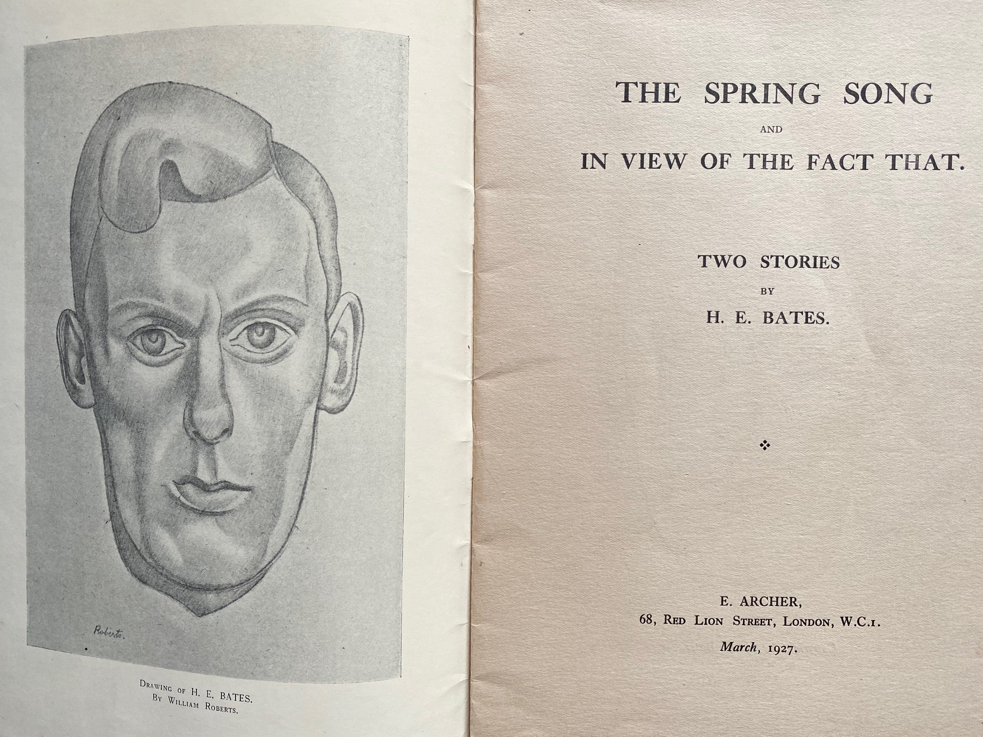 The Spring Song and In View Of The Fact : Limited Edition Signed By The ...